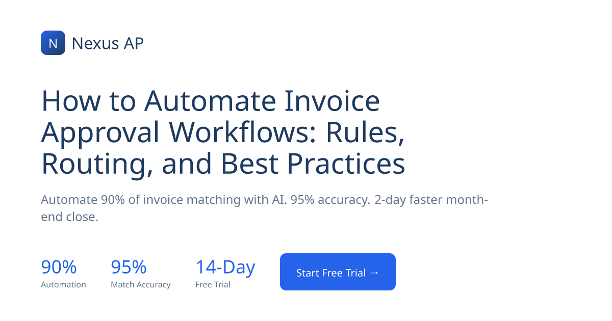 How to Automate Invoice Approval Workflows: Rules, Routing, and Best ...